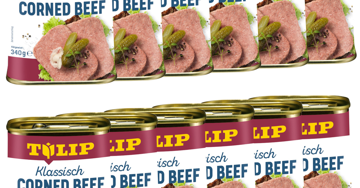 TULIP 12x340g Corned Beef Delikatesse in Konservendose Proteinquelle ...